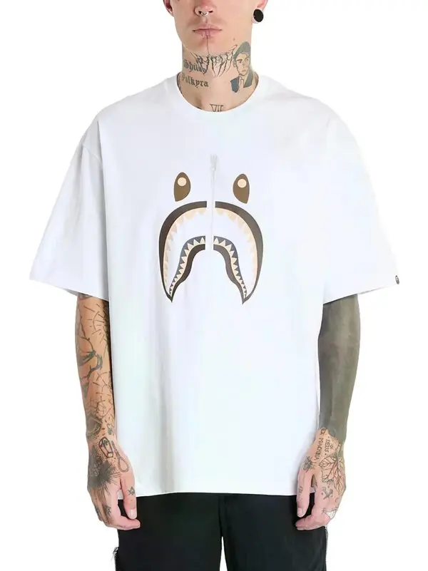 A BATHING APE Shark-graphic T-shirt - White