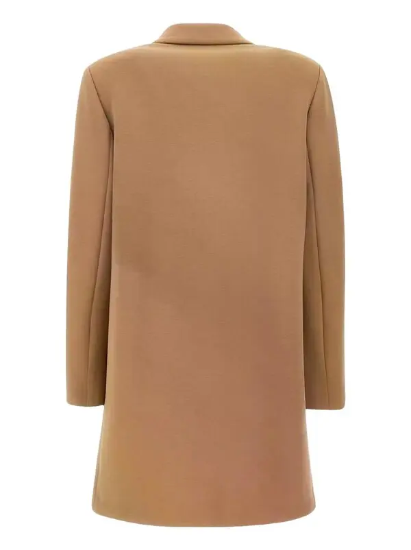 ELENA MIRO` Jewel-button Lapels Coat - Neutrals
