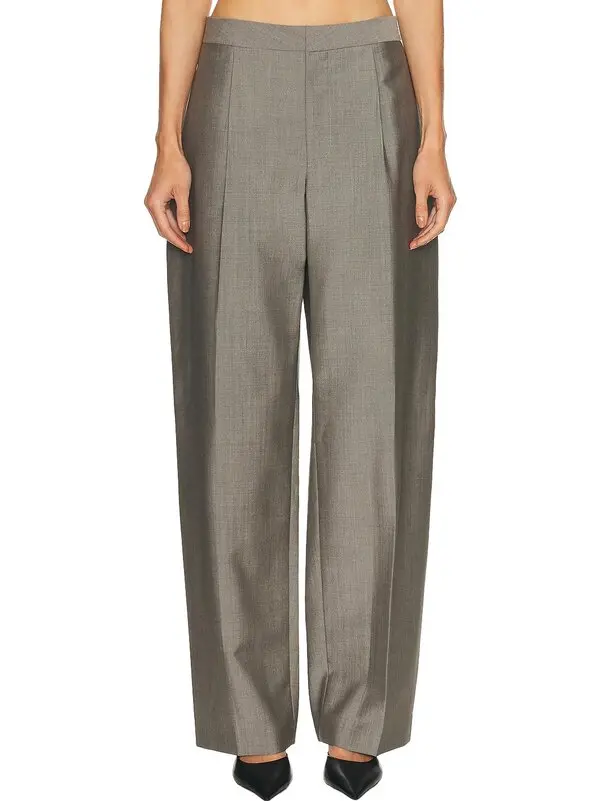 Alexander Wang Mid-rise Tailored Pant - Mink Melange