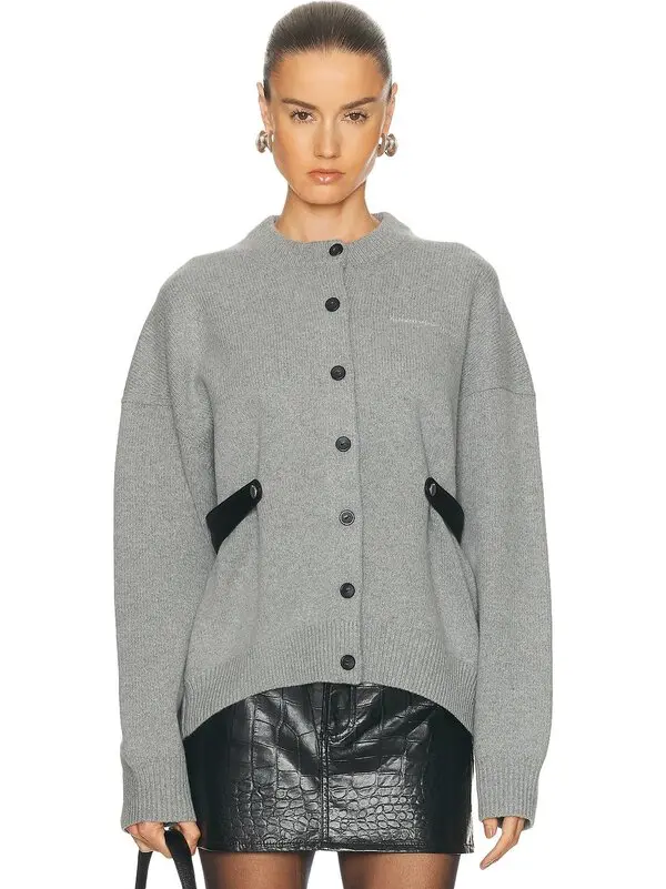 Alexander Wang Cardigan With Detachable Belt - Heather Grey