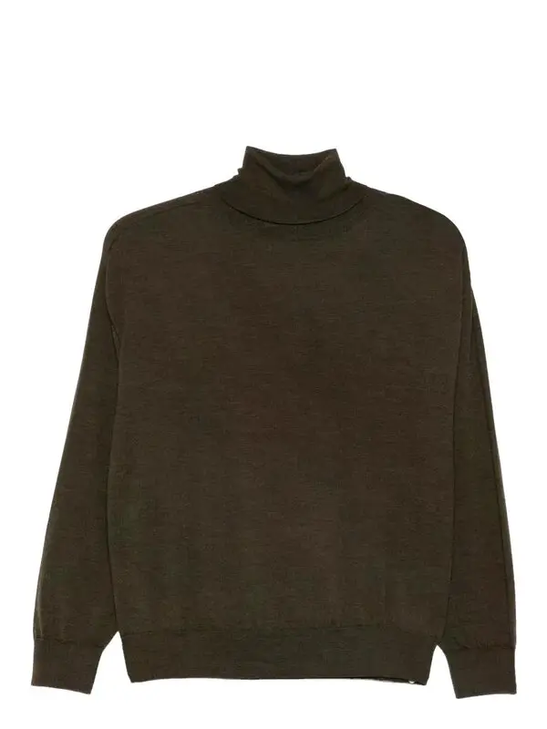 Peserico Long-sleeve Roll-neck Top - Green