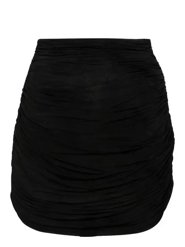 FRANCESCO MURANO Draped Ruched Mini Skirt - Black