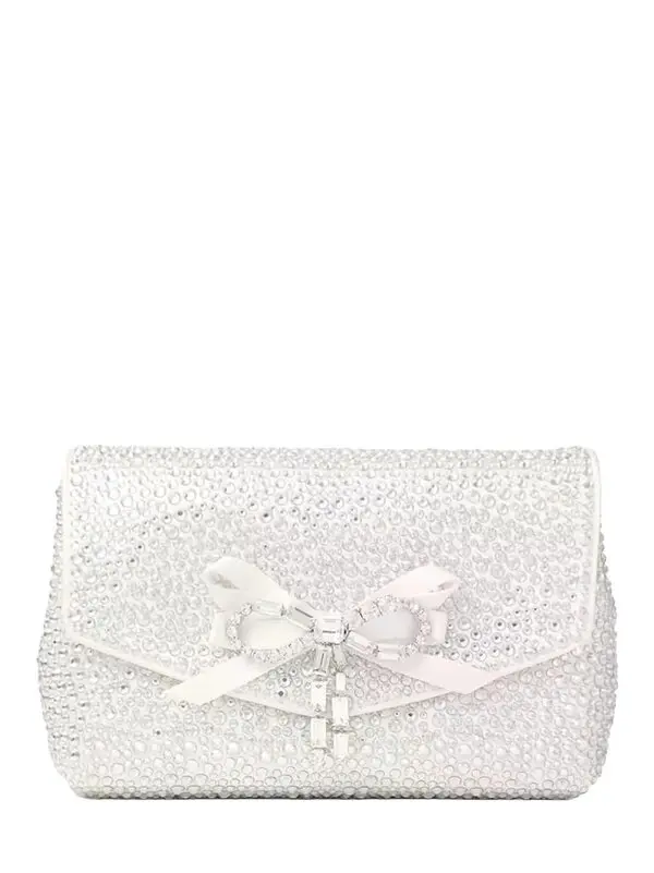 JIMMY CHOO Crystal Embellished Mini Bag - White