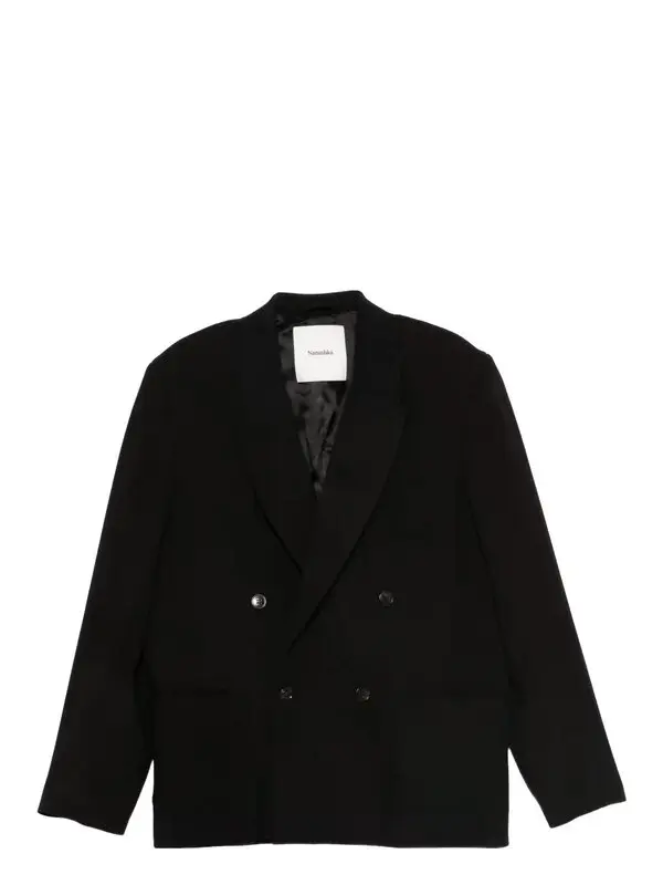 Nanushka Anselm Double-breasted Blazer - Black