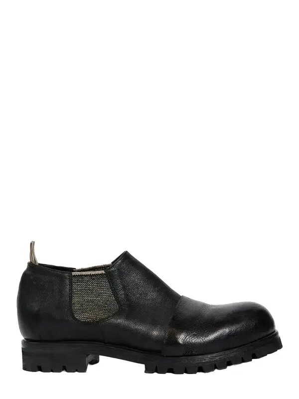ZIGGY CHEN Pull-tab Elasticated-sides Loafers - Black