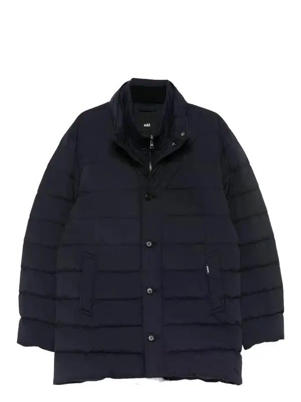 Add Padded Button Coat - Blue