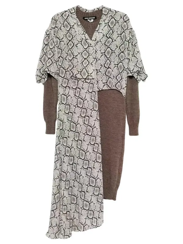 Junya Watanabe All-over Graphic Print Dress - Grey