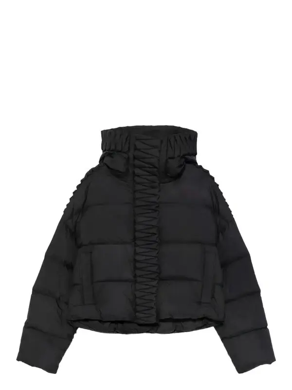 RAXXY Quilted Hooded Puffer Jacket - Black