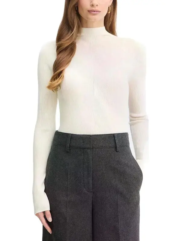 BOSS Foliora Mock-neck Sweater - Neutrals