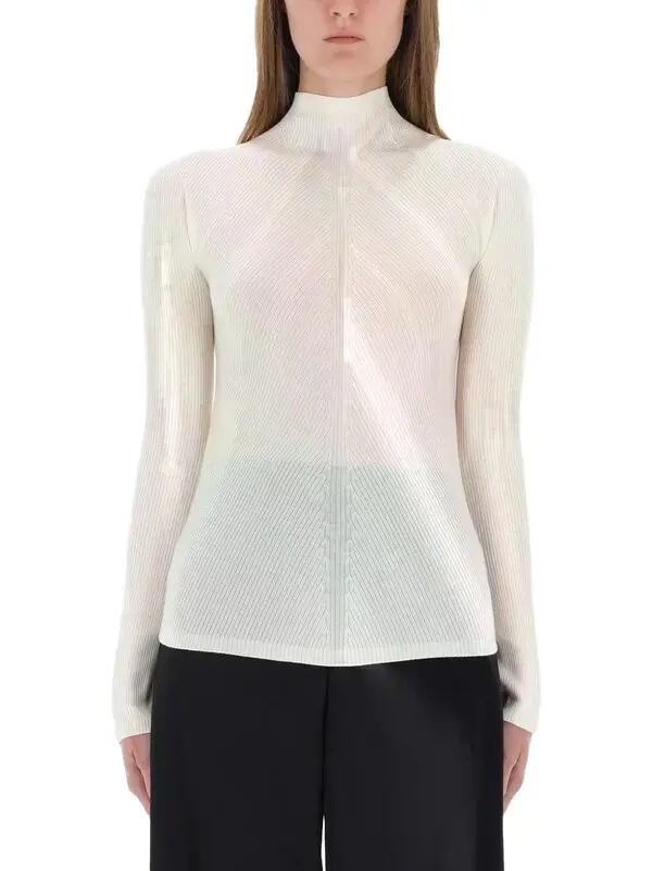 BOSS Foliora Mock-neck Sweater - Neutrals