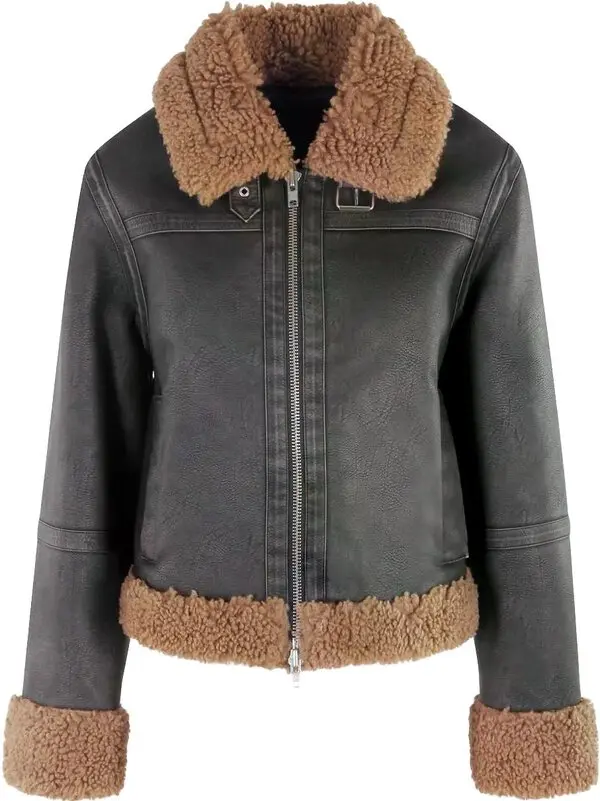 STAND STUDIO Lorelle Faux-shearling Jacket - Brown