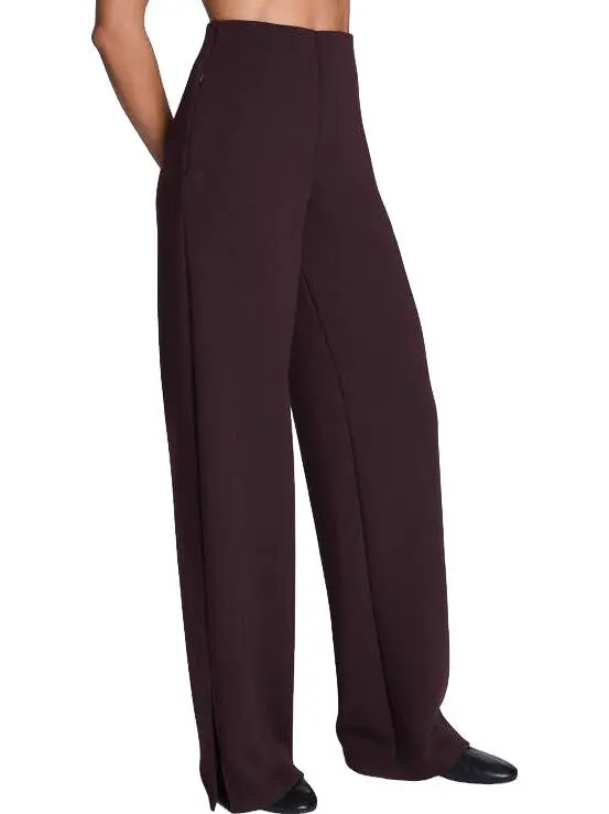 Spanx Airessentials Zero Waistband Wide Leg Pants - Truffle Brown