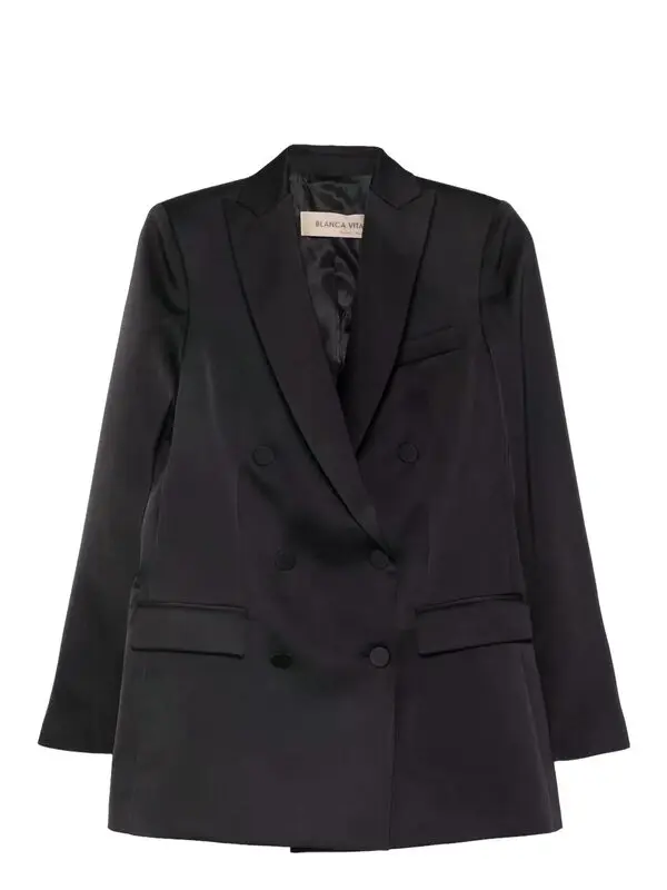BLANCA VITA Double-breasted Blazer - Black