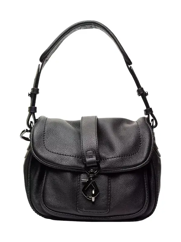 POCHE PARIS Leather Tote Bag - Black