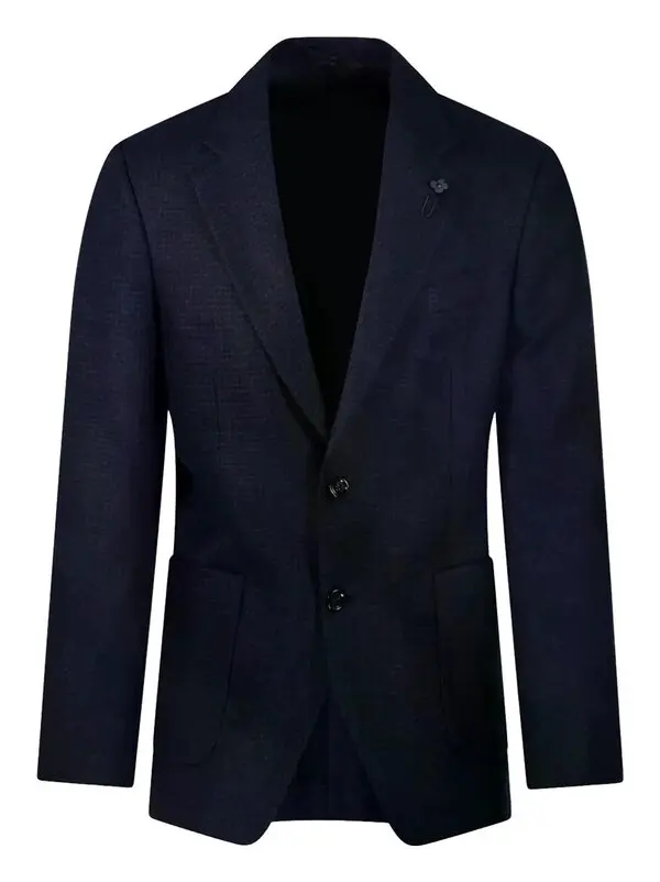 LARDINI Single-breasted Buttoned Blazer - Blue