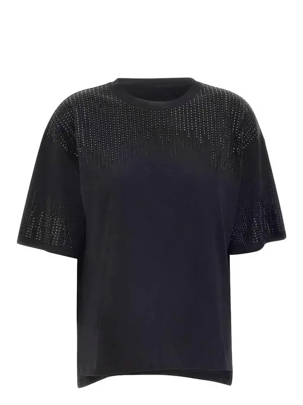 ELENA MIRO` Beaded T-shirt - Black