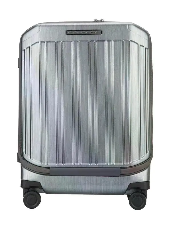 PIQUADRO Telescopic Handle Ribbed Trolley - Grey