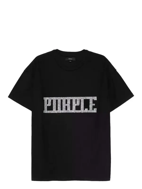 PURPLE BRAND Embellished T-shirt - Black