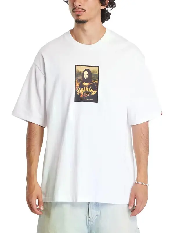 A BATHING APE Art-print Tee - White
