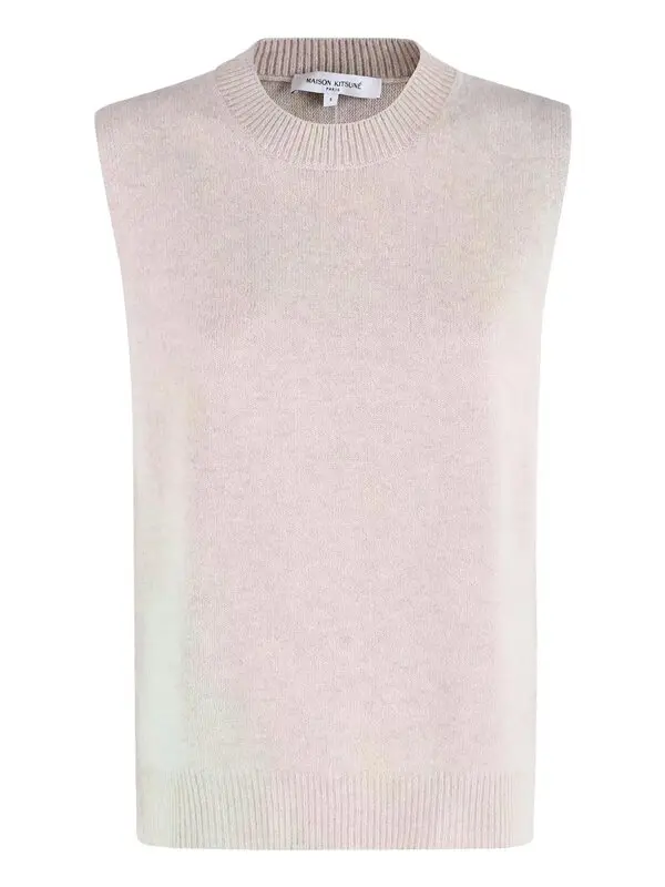 Maison Kitsuné Sleeveless Knitted Vest - Neutrals