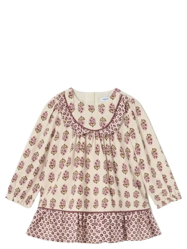 MAYORAL Baby Long-sleeve Printed Dress - Pink
