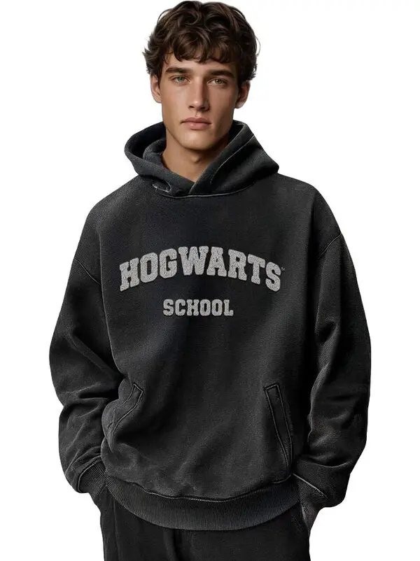 BLVCK Harry Potter X 'hogwarts' Hoodie - Black