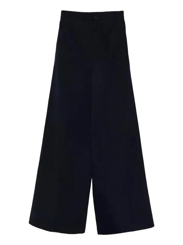 FORTE_FORTE Pleated Wide Leg Trousers - Blue