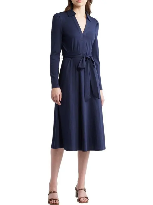 Boden Imogen Long Sleeve Dress - Navy