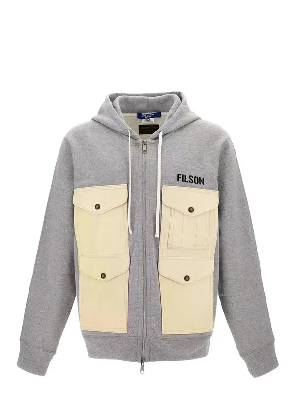 Junya Watanabe Drawstring Hooded Jacket - Grey