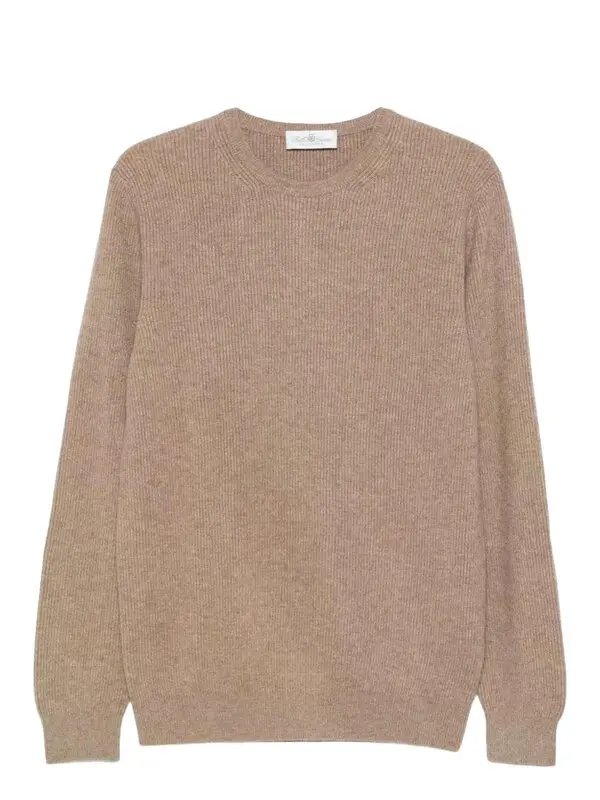 DELLA CIANA Ribbed Knit Sweater - Brown