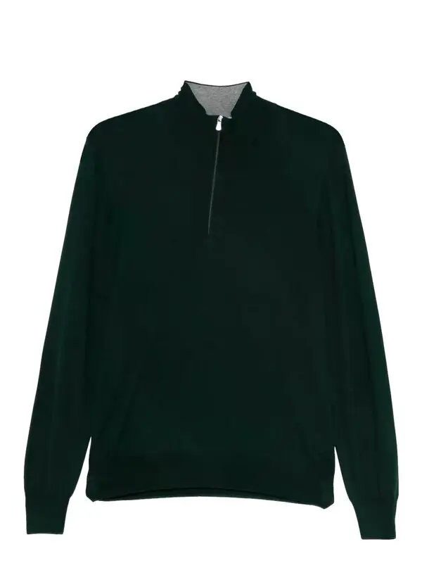 GRAN SASSO Zip-up Sweater - Green