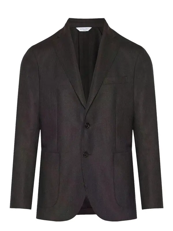 Boglioli Notched Lapel Pocket Jacket - Brown