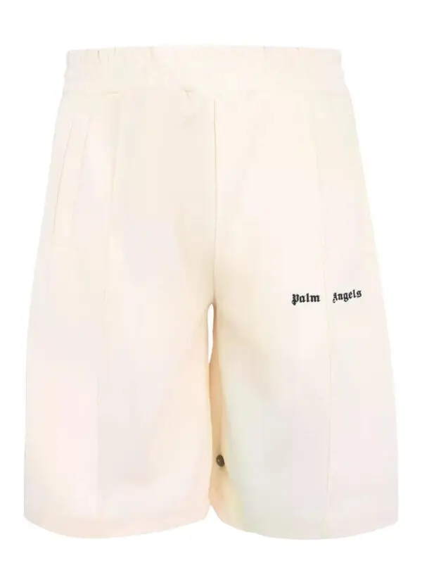 Palm Angels Logo-plaque Track Shorts - Neutrals