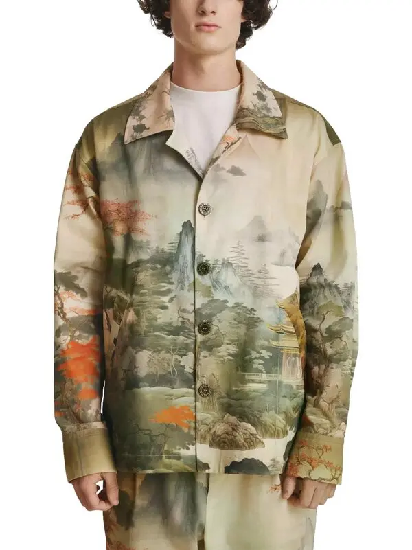 IRINA VOINEA Japanese Overshirt - Green