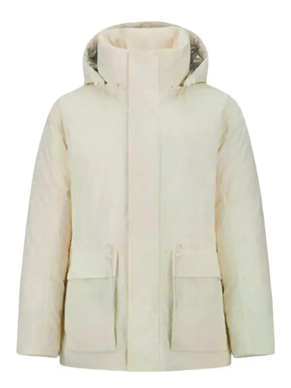 Herno Removable-hood Wool Jacket - Neutrals