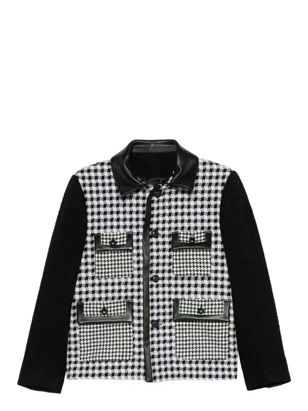 ERNEST W. BAKER Houndstooth Pocket Jacket - Black