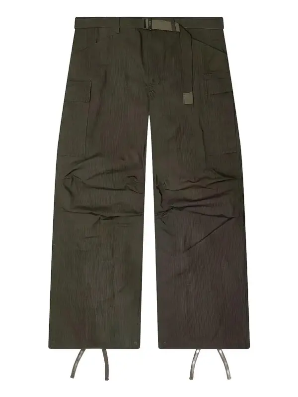 Sacai Ripstop Belted Trousers - Green