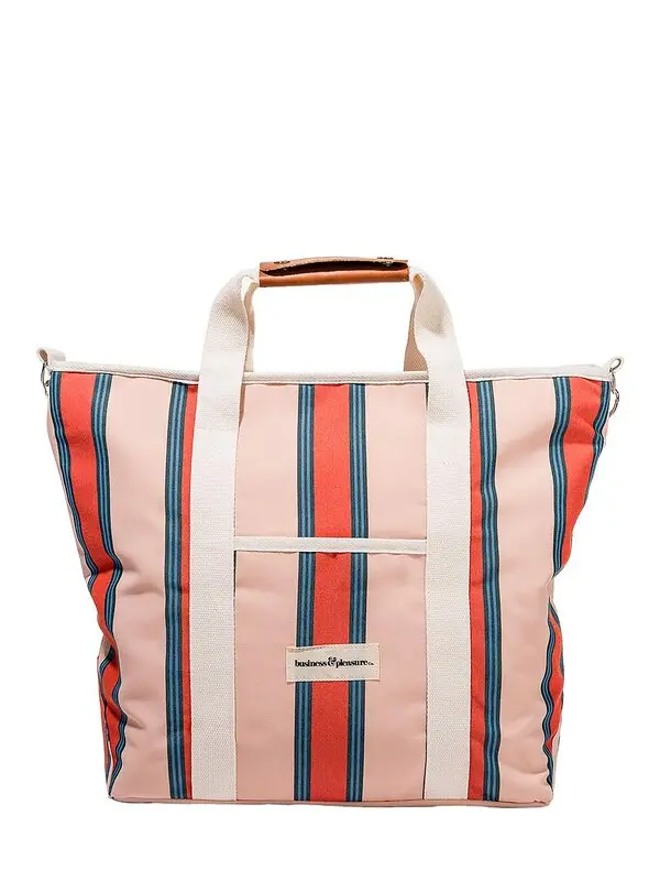 BUSINESS & PLEASURE Cooler Tote Bag - Bistro Dusty Pink Stripe