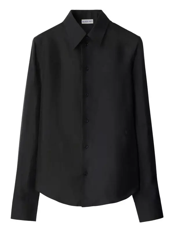 Burberry Silk Shirt - Black