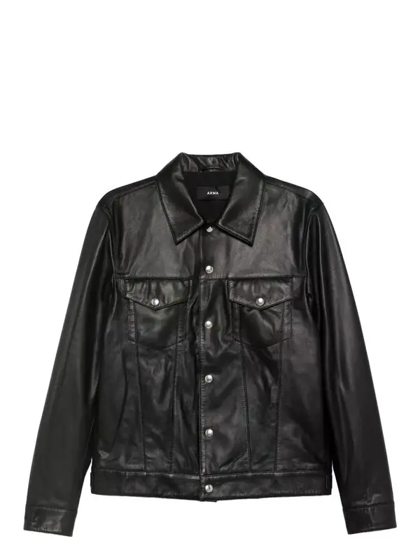 ARMA Buttoned Flap-pockets Shirt Jacket - Black