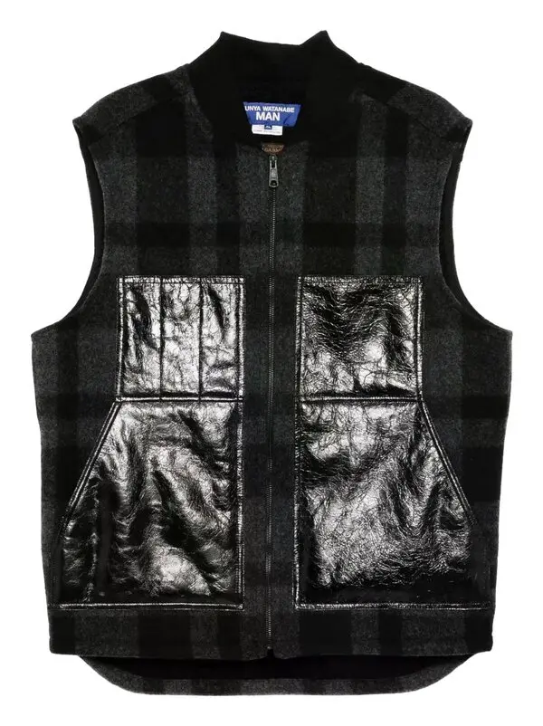Junya Watanabe Plaid Vest - Grey