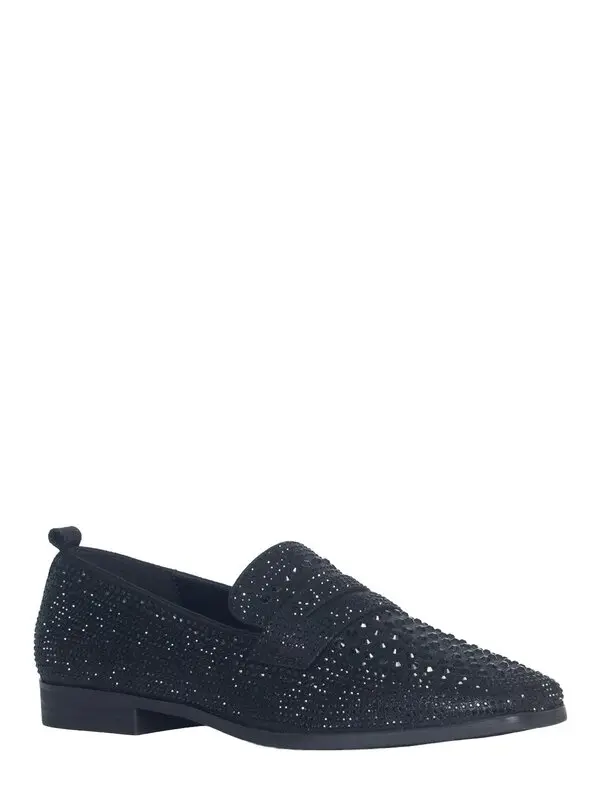 LAUREN LORRAINE Penny Print Slip-ons - Black
