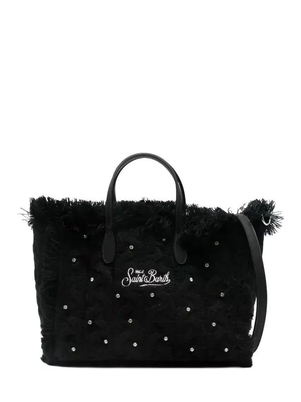 MC2 SAINT BARTH Wool-braid Tote Bag - Black