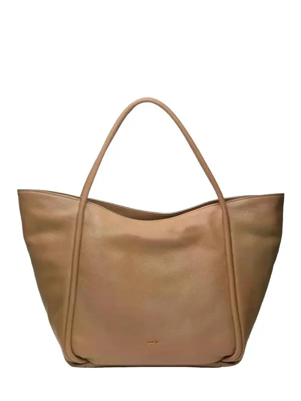 POCHE PARIS Leather Tote Bag - Brown