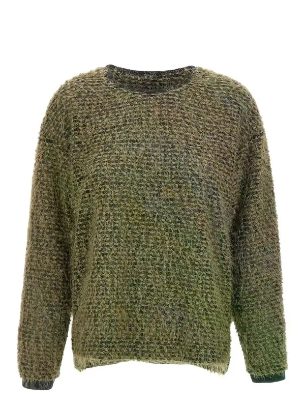 ELENA MIRO` Bouclé Thread Sweater - Brown