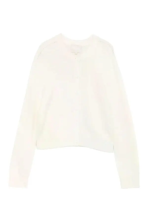 KUJTEN Cashmere Cardigan - White