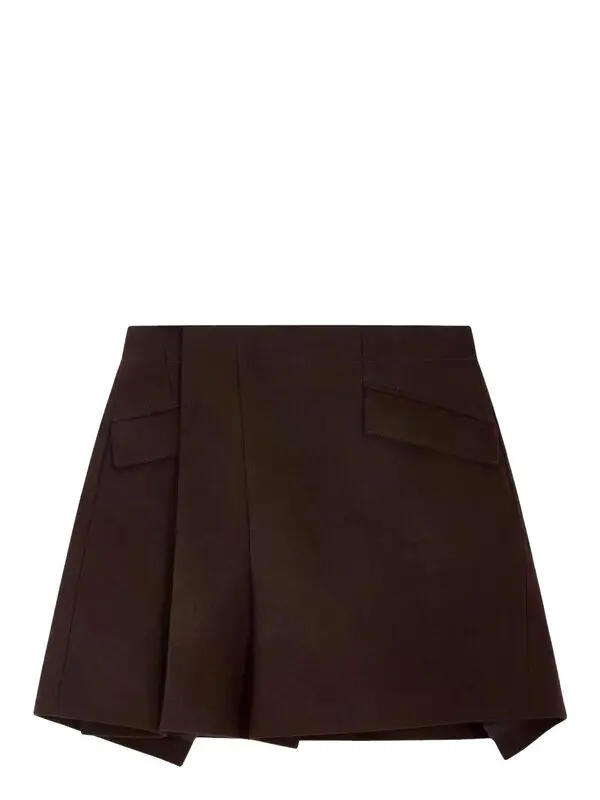 Sacai Wrap Mini Skirt - Brown