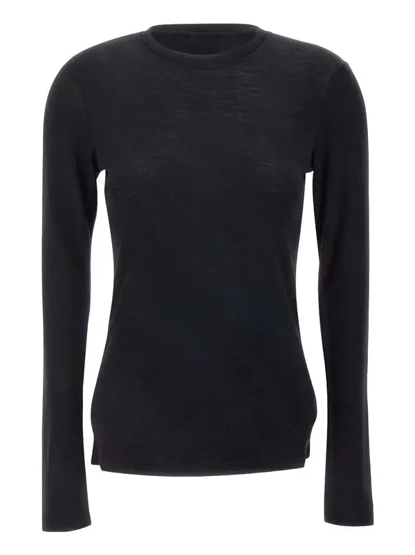SUN 68 Long-sleeve Round-neck T-shirt - Black