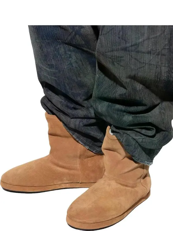 Balenciaga Logo Plaque Boots - Brown