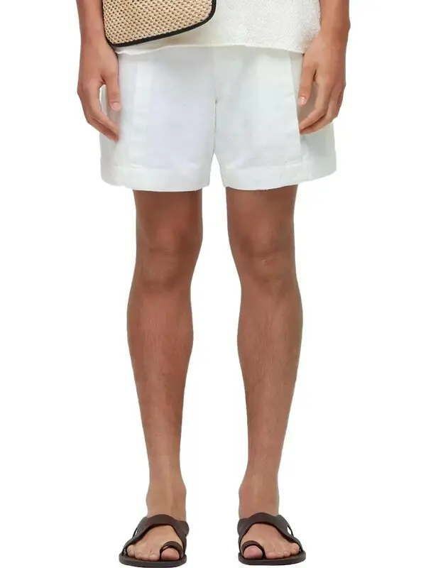 OSKLEN Flow Pleated Texture Shorts - White